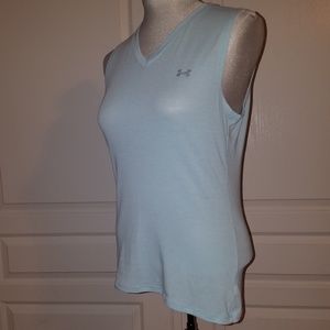 Under Armour | Tops | Light Blue Under Armour Sleeveless Tee | Poshmark